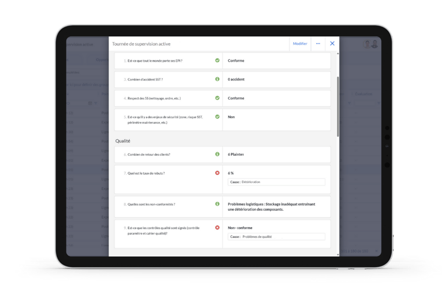 Logiciel Gemba Walk : de la tournée digitalisée à la performance